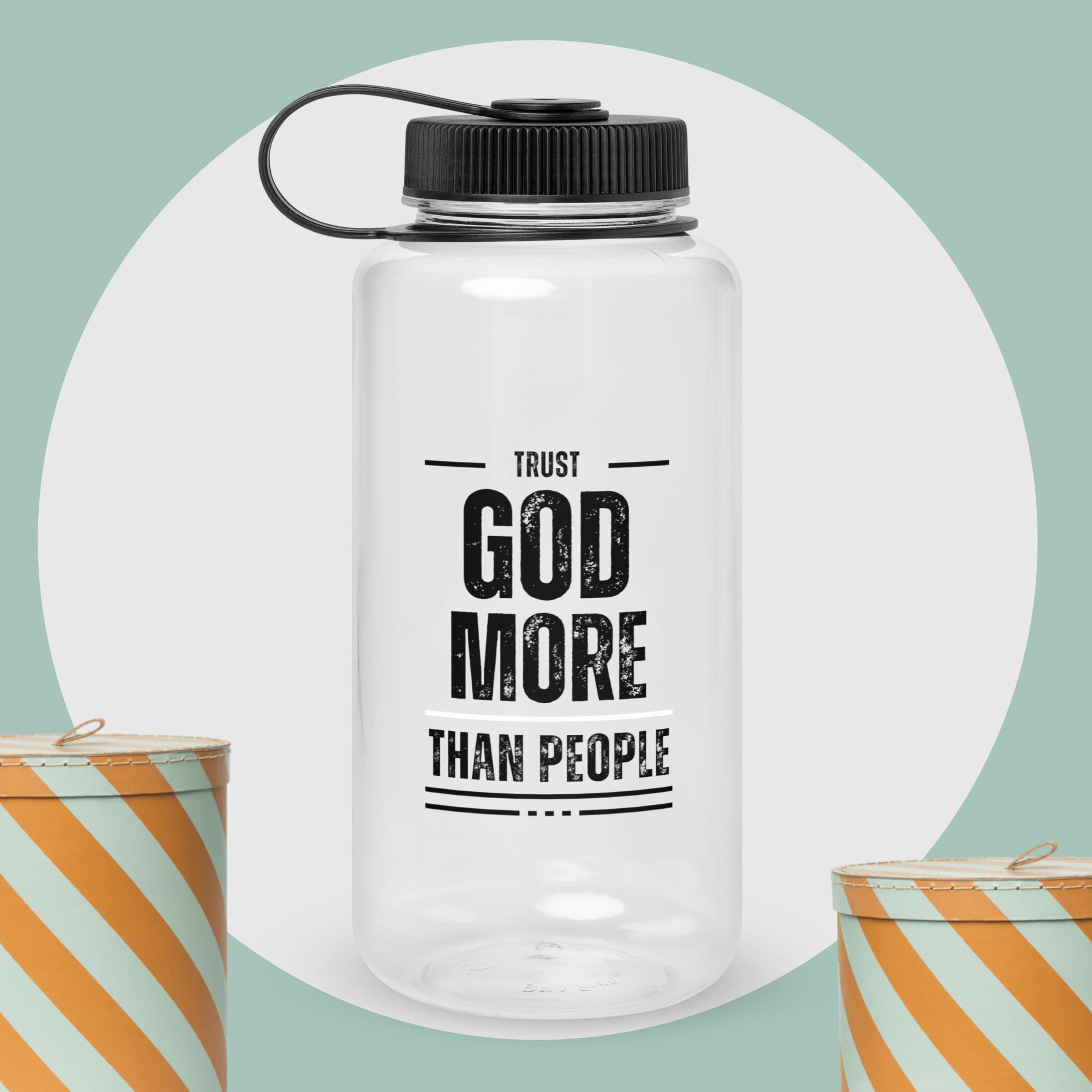 Trust God plastic water bottle | Christian Unity Baptist Church